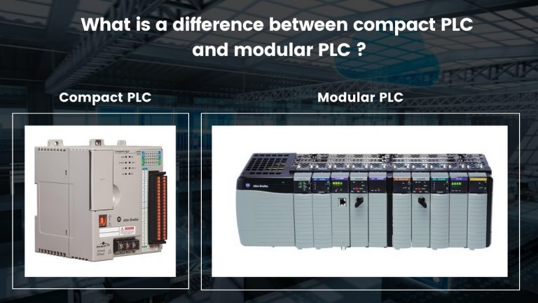 What is the difference between compact PLC and modular PLC?